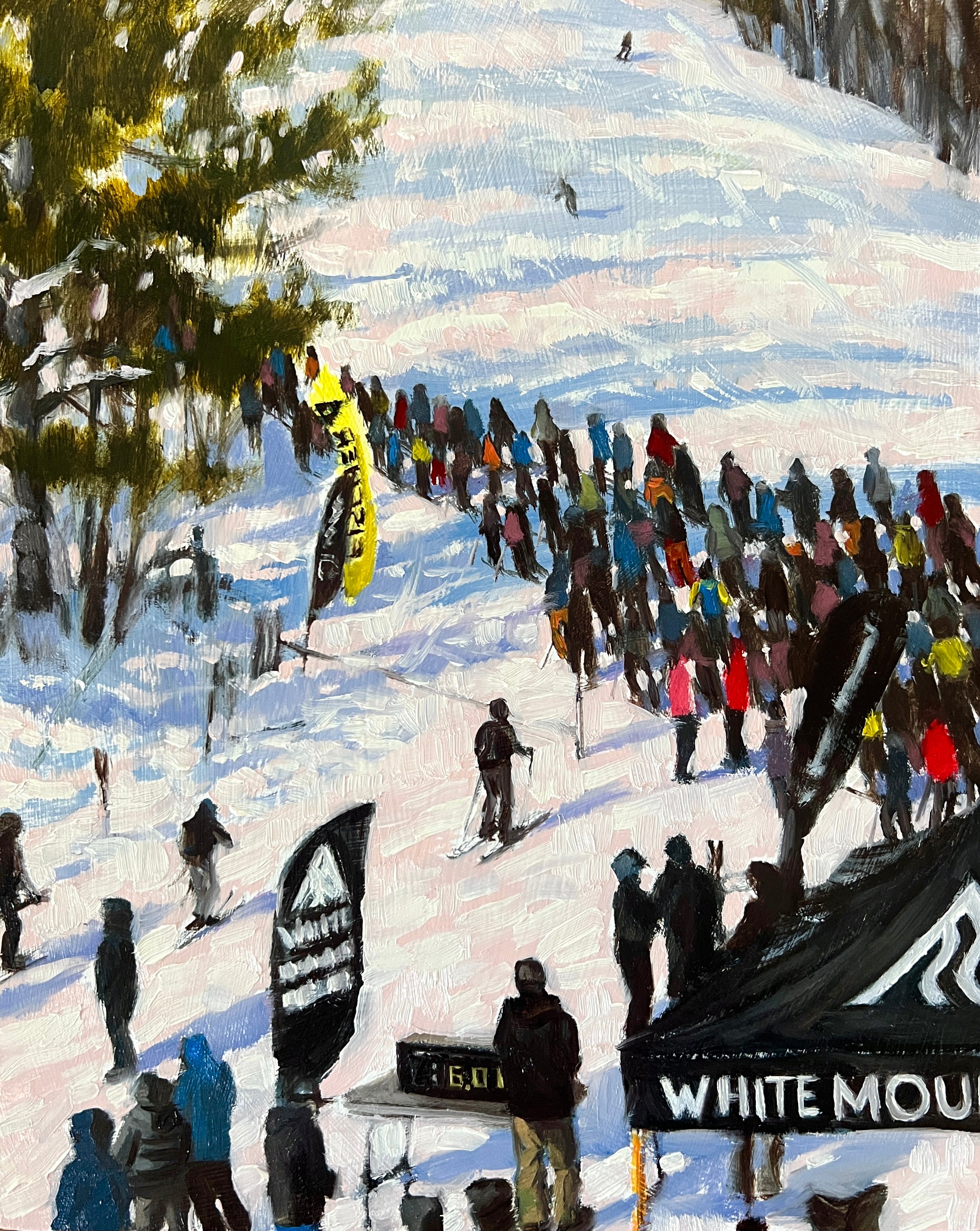 “Last Skier Standing” Original Oil Painting - Default Title - Carrie Pill
